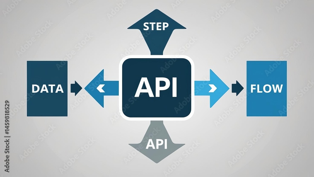 A visual diagram showing how data flows through an API, highlighting ...
