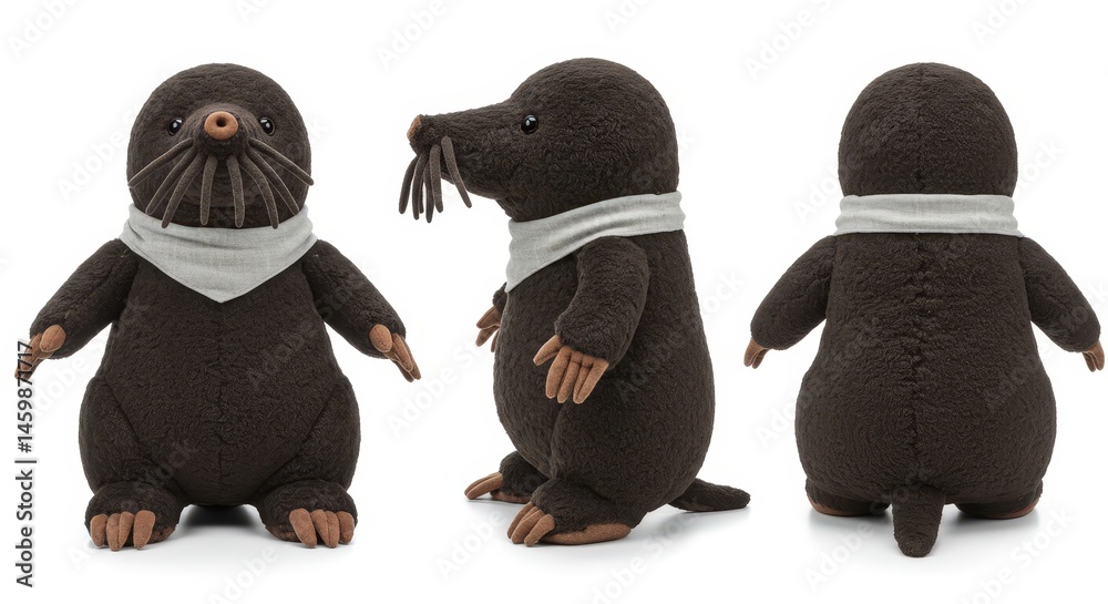 Plush star nosed mole toy with unique design and soft texture for ...