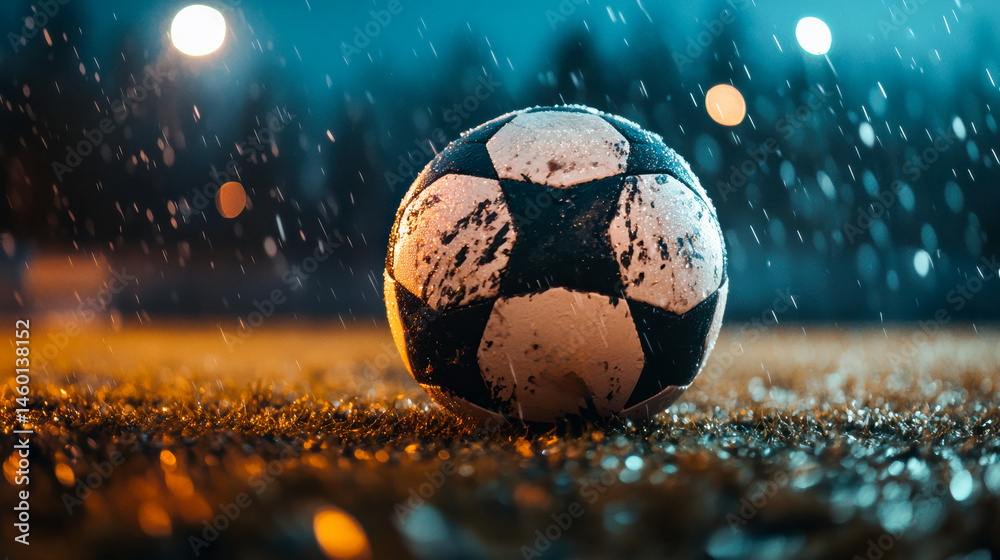 Football (Soccer ball) match action stadium sports photography bright ...