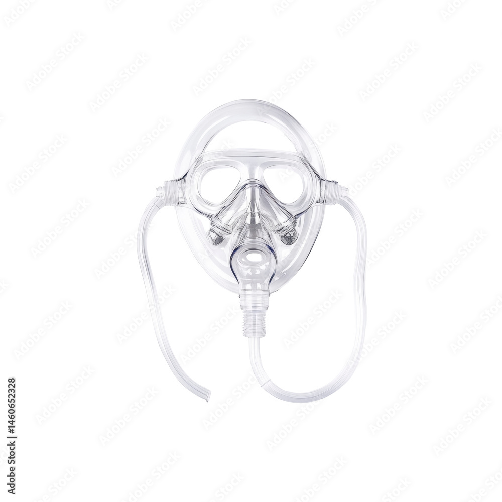 Full Face CPAP Mask for Sleep Apnea Treatment Stock Illustration ...