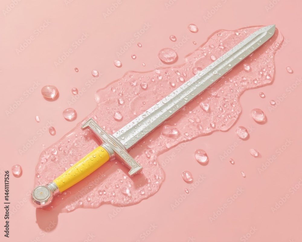 Cyberpunk Fantasy Prop Design Minimalist Energy Sword with Liquid ...