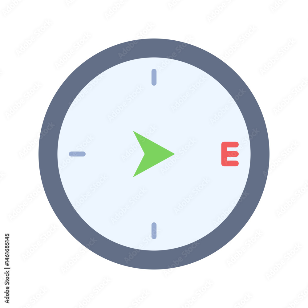 Compass Pointing East icon vector image. Suitable for mobile apps, web ...