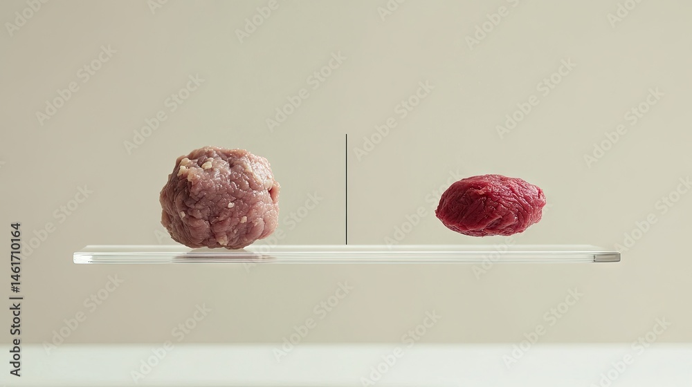 Nutrition breakdown chart for cultured meat vs beef Stock Illustration ...
