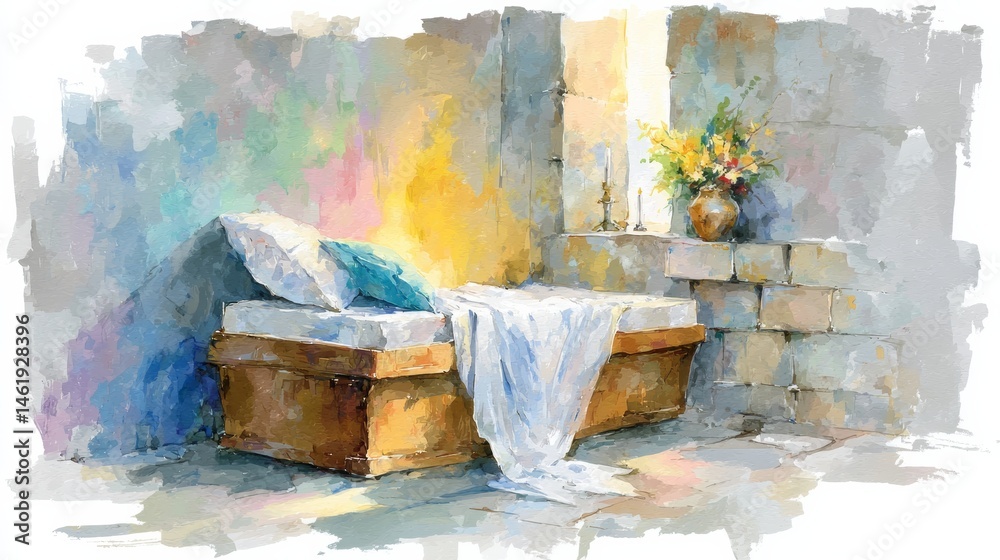 Exploring the Symbolism of a Table and Chair in Watercolor Art ...