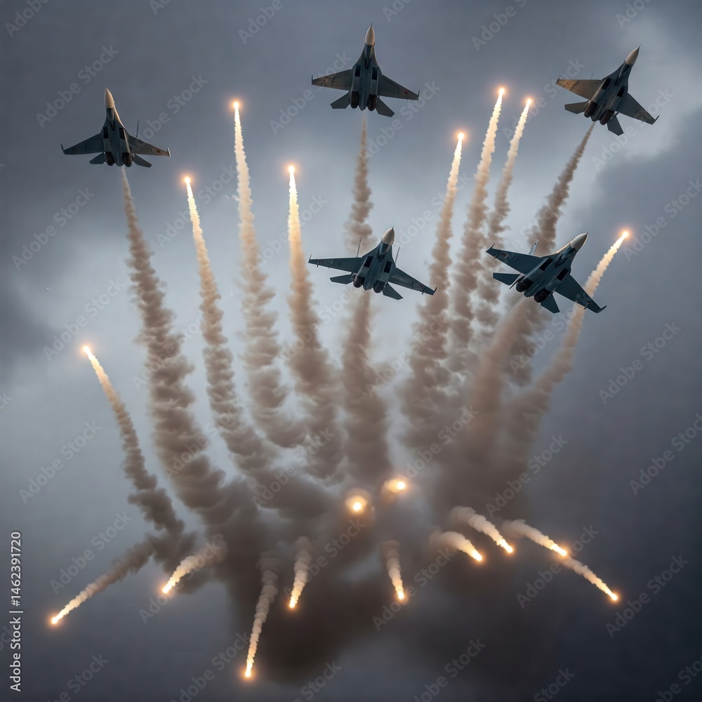 Sukhoi Su-30MKI Jets Fire Flares in Sky Drill | Indian army attack on ...