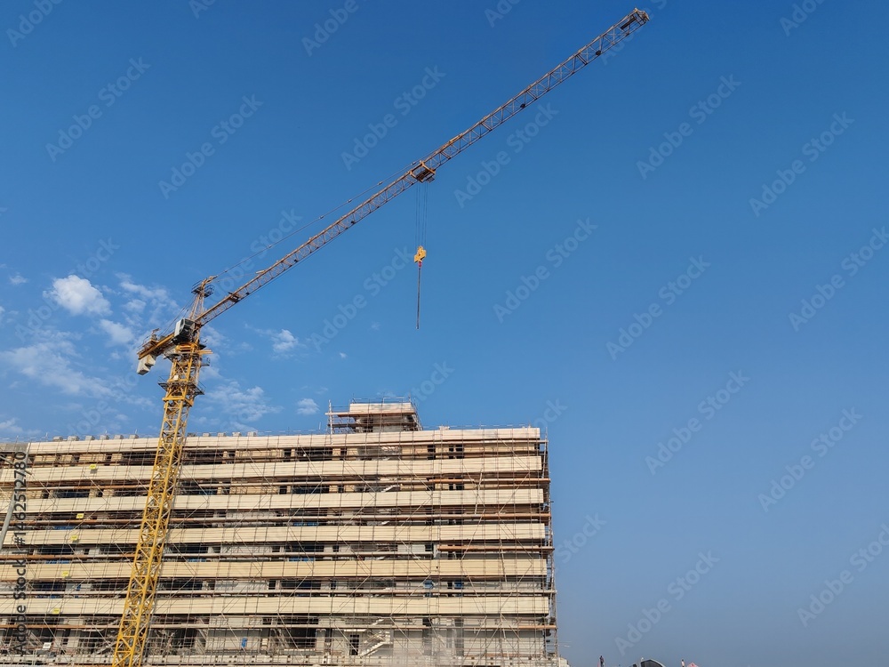 Under construction residential building with Concreate Block structure ...