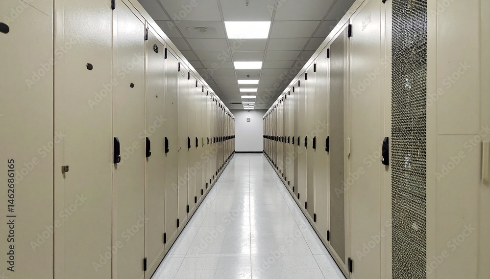 Foto de Stock Server Room From the 1980s, Still Powered in a World Long ...