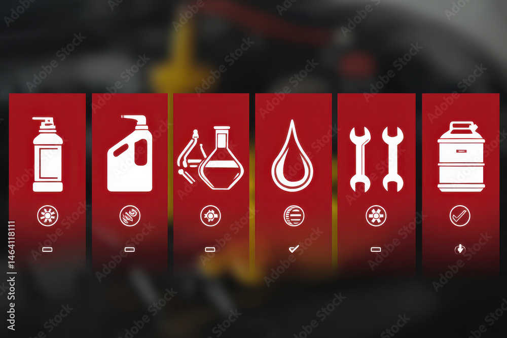 Helpful car maintenance checklist infographic icons for clear service ...