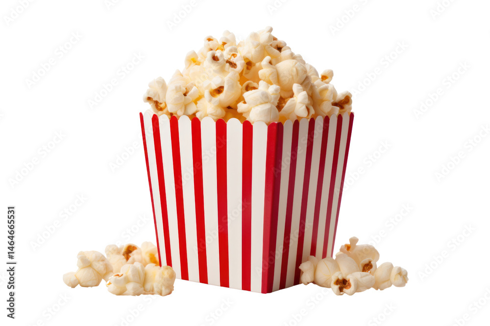 Movie Night Treat: A classic red and white striped popcorn bucket ...