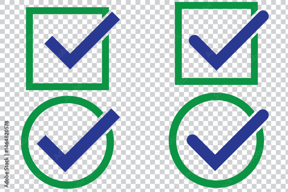 check mark icon set. check box icon with correct, accept checkmark icons green tick box, check ...
