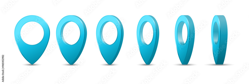 Pin location icon set in vector format. Includes map pins, GPS markers ...