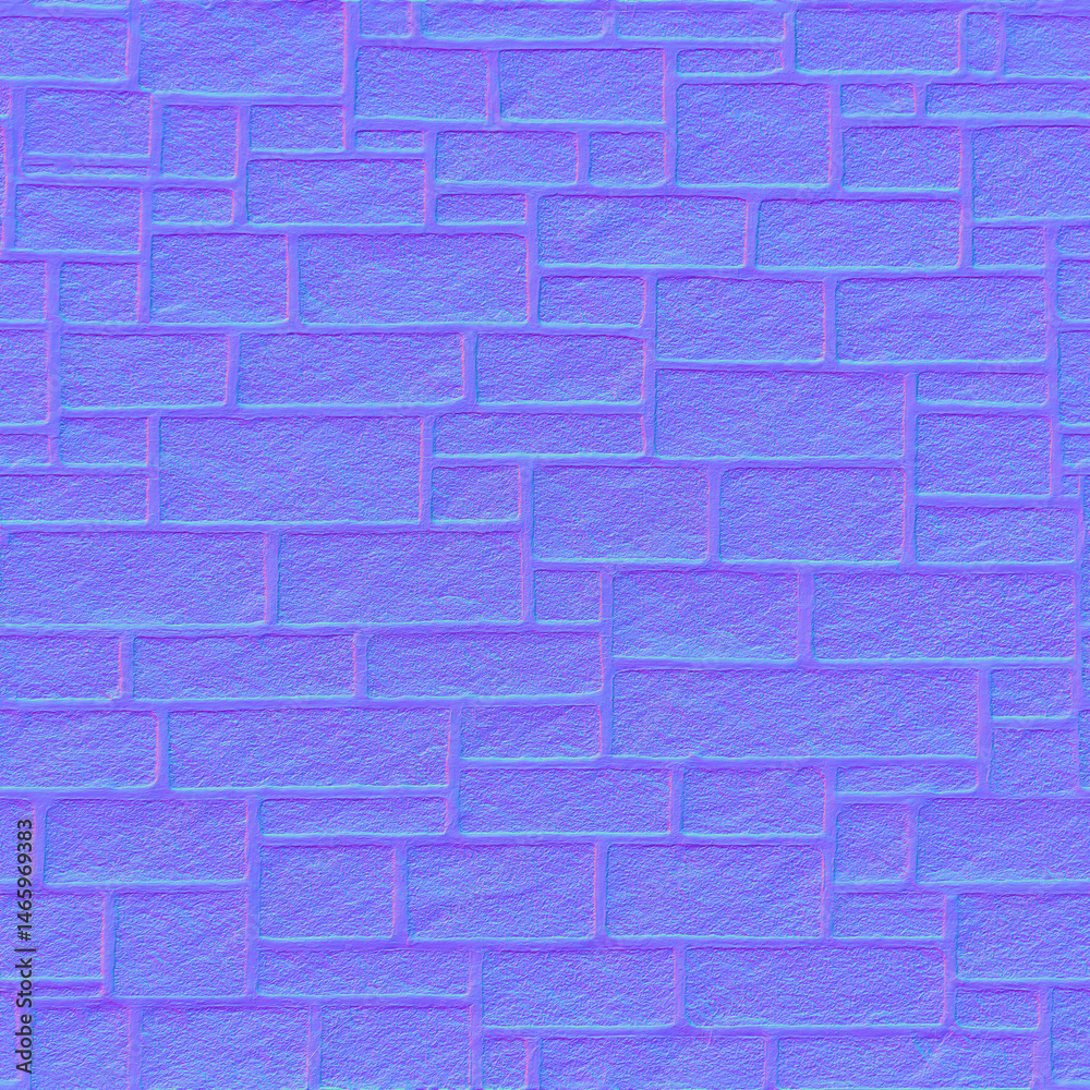 Foto de Stock Seamless Stone Wall Texture with Normal Map – Realistic ...