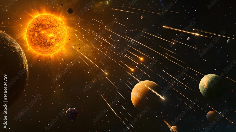 Solar System with Meteors: A dynamic view of the solar system with ...