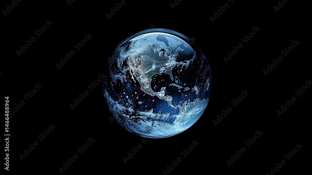 Earth globe world map sphere planet space geography continent ocean ...