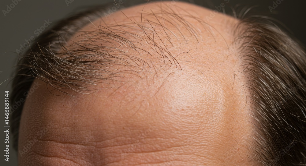 Male Pattern Baldness: A Close Up View - Close-up depicting male ...