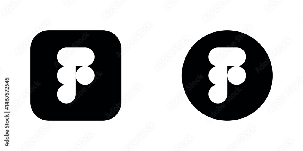 Figma Black Square and Circle Logo Vector, Figma App Icon, Editable SVG, PNG, Transparent ...