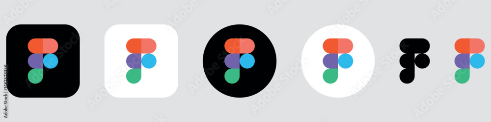 Figma Logo Set Vector, Figma App Icon Bundle, Editable SVG, PNG ...