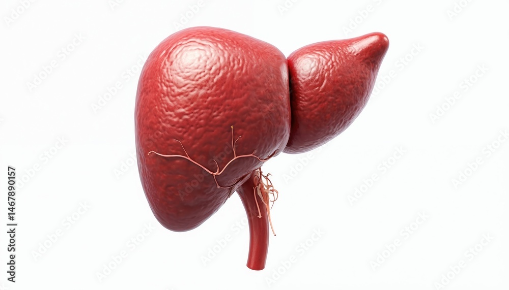 Human pancreas organ on white background. Medical illustration shows ...