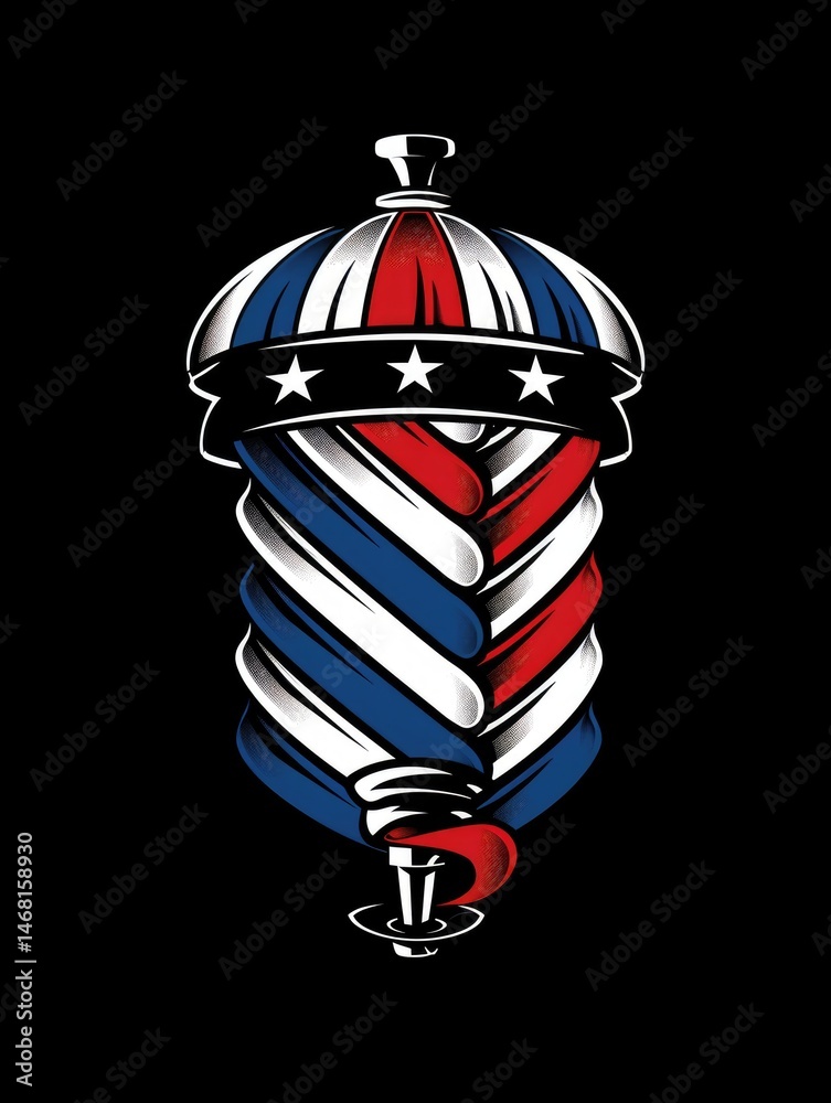 background of barber pole represent the profession of barbershop modern ...