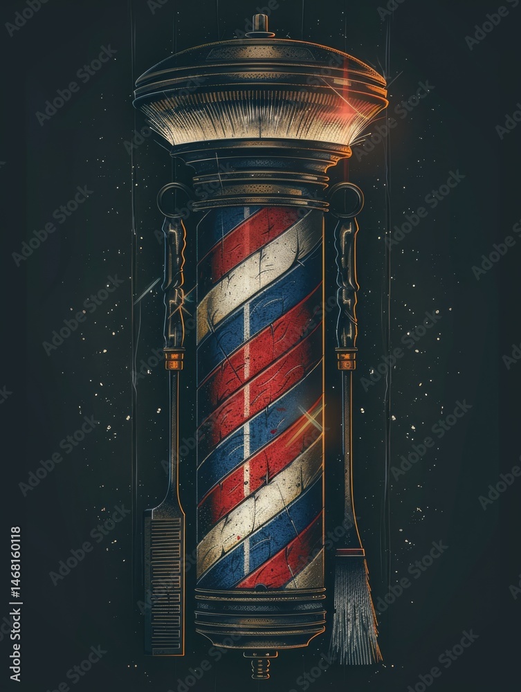 background of barber pole represent the profession of barbershop modern ...