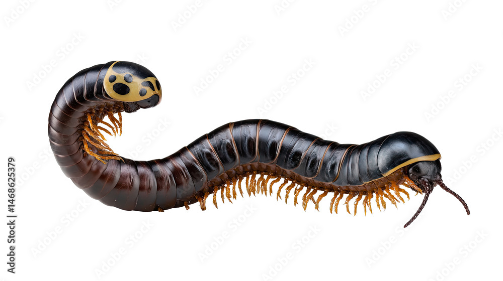 Giant Millipede's Detailed Look: A captivating top-down view showcases ...