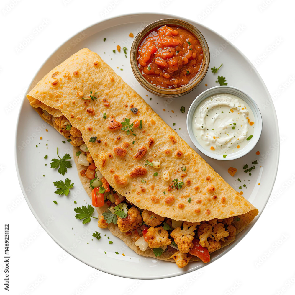 Delicious Chana Masala Dosa Recipe with Transparent Background South ...
