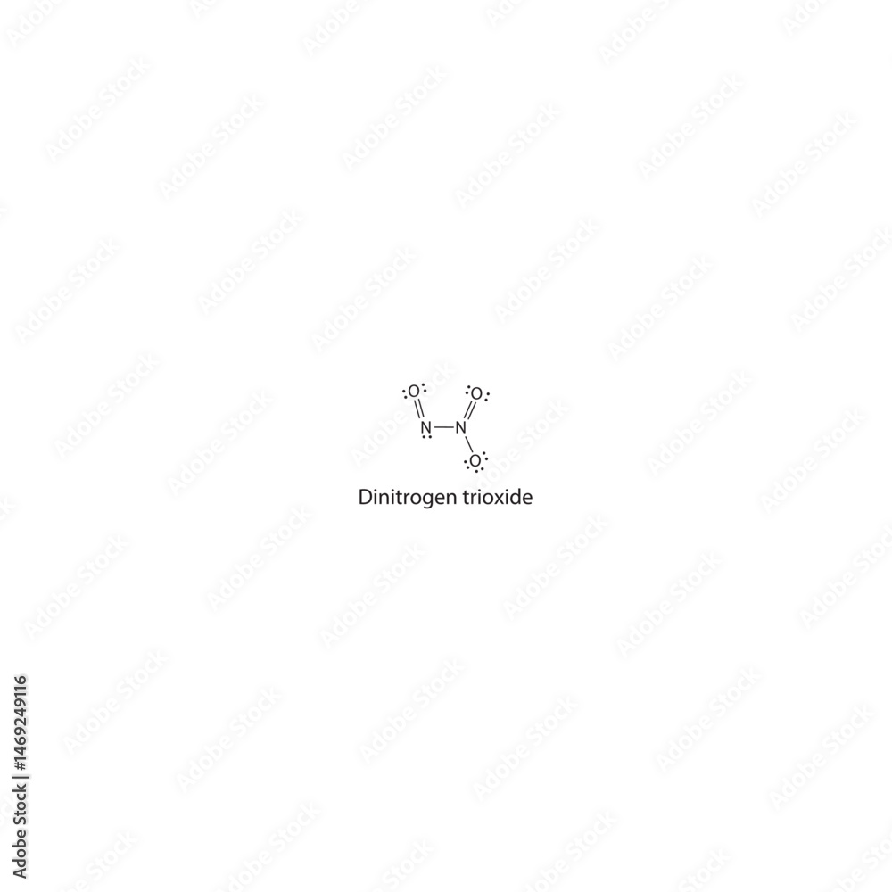 Image vectorielle Stock Lewis Structure of Dinitrogen Trioxide (N₂O₃ ...