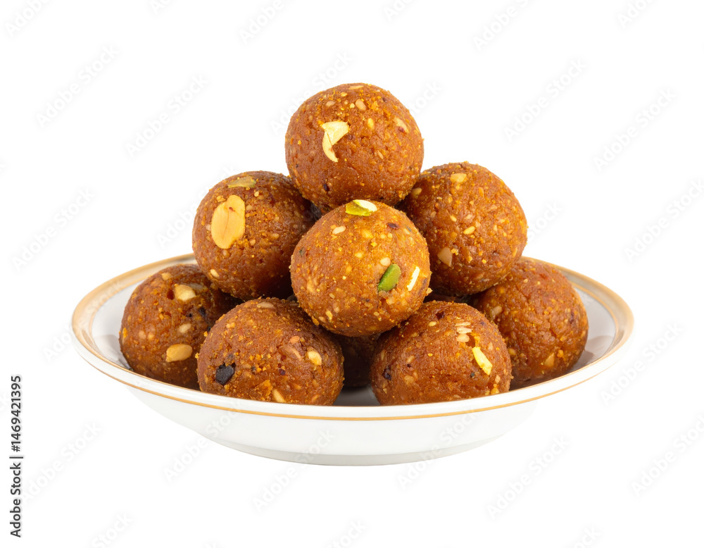 Laddu Indian Sweets Pile Traditional Mithai Isolated on Transparent ...
