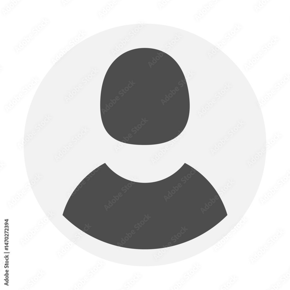 Vector de Stock Vector flat illustration in grayscale. Avatar, user ...
