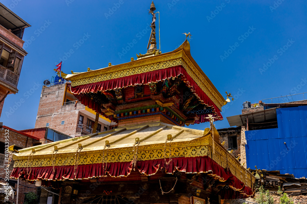 04\04\2025 - Kathmandu, Nepal. Durbar square in Bhaktapur, one of ...