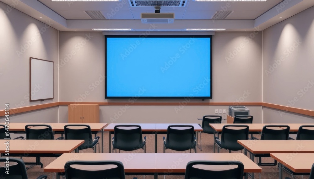 Immersive Education Setting: A modern classroom equipped with ...