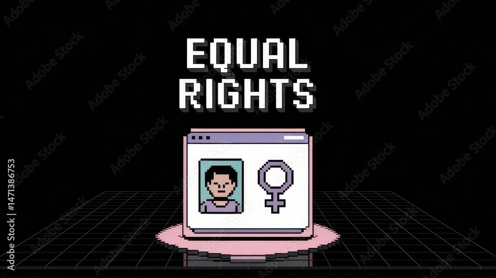 [BAA] å_Pixel Art Equality: A striking pixel art illustration ...