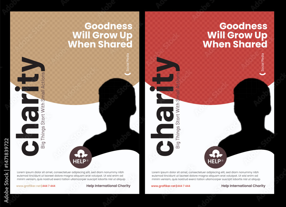 เวกเตอร์ Stock Charity Flyer template with kids' book donation brochure ...