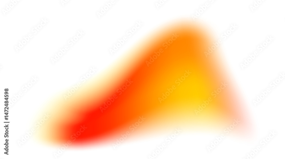 Abstract blurry gradient shape. Orange mesh fluid liquid element. Soft ...
