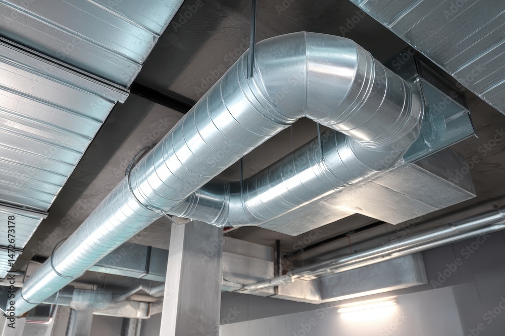 Ilustración de Stock Professional Air Duct Setup. Efficient ...