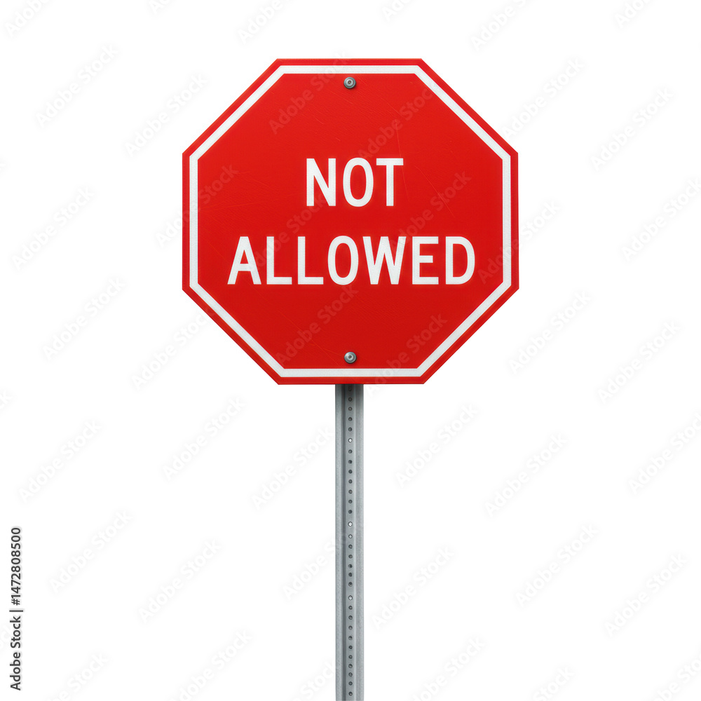 not allowed sign isolated on white, PNG, Stock Photo | Adobe Stock