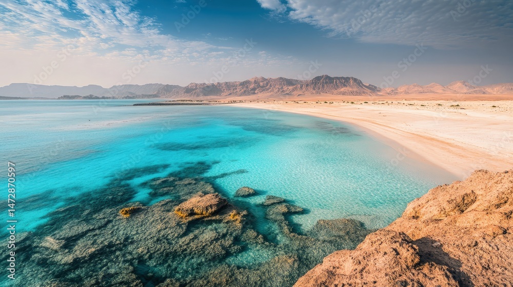 Saudi Arabia landscape deserts and Red Sea beautiful nature view Stock ...
