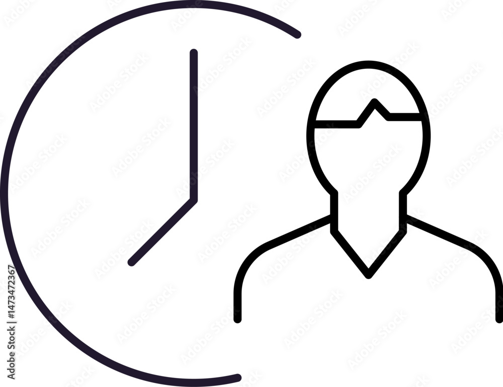 Faceless Man Outline Linear Image for Graphic and Web Design, Apps ...