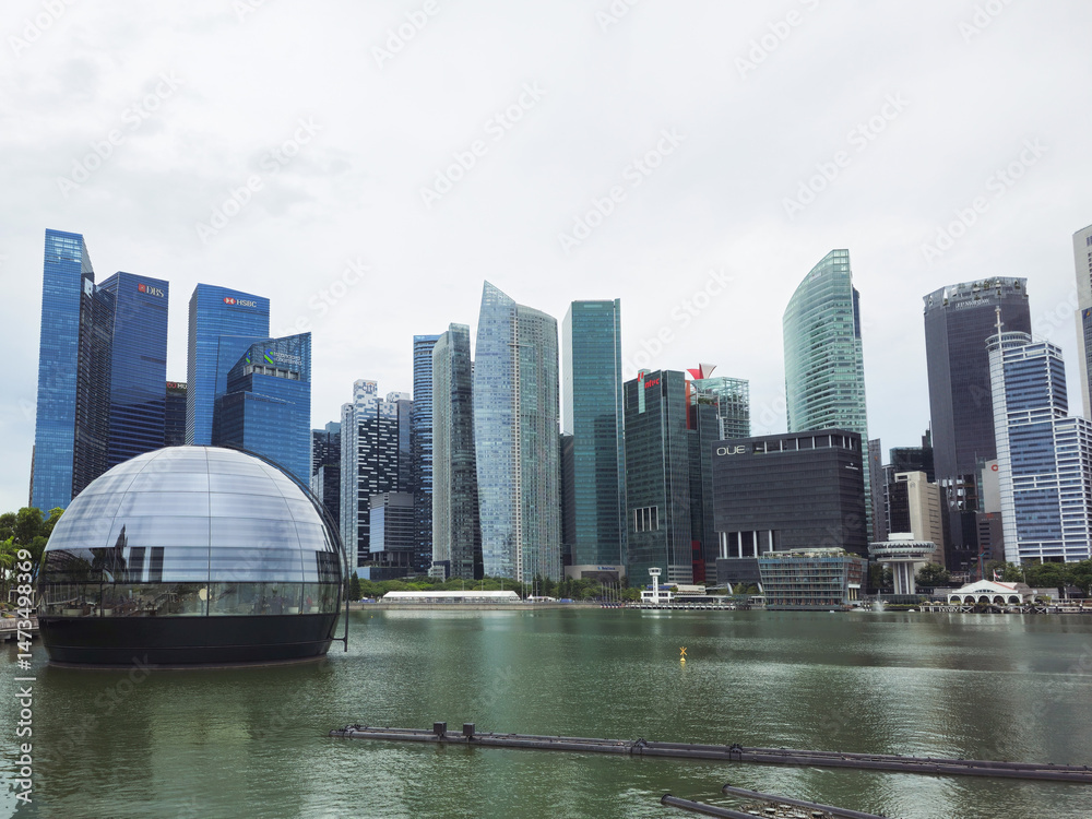 SINGAPORE - SEP 26, 2024: Modern skyline of Singapore's Marina Bay ...