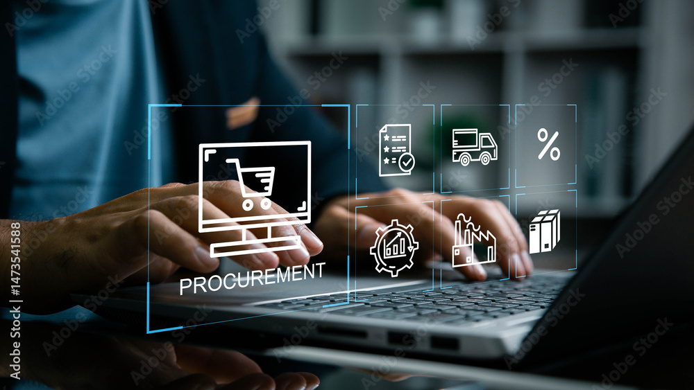 Procurement Management Industry concept. Supply Chain retail logistics ...