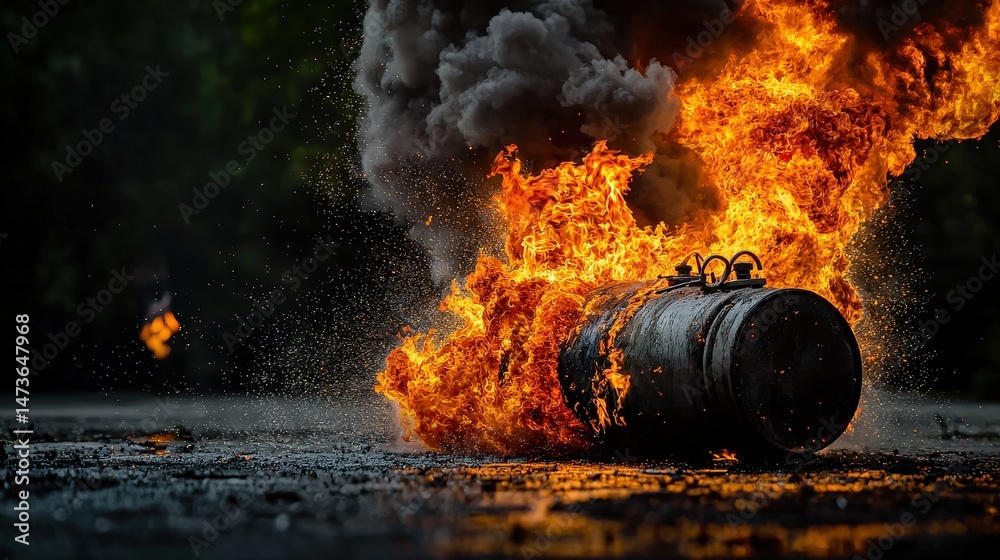 Explosive fireball incident industrial site news coverage urban ...