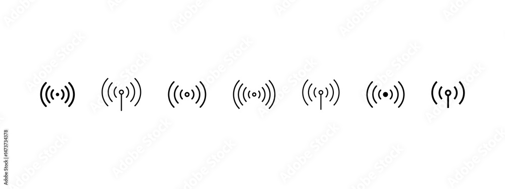 Wi-Fi Icon. Wireless and wifi icon symbols and sign. Stock Illustration ...