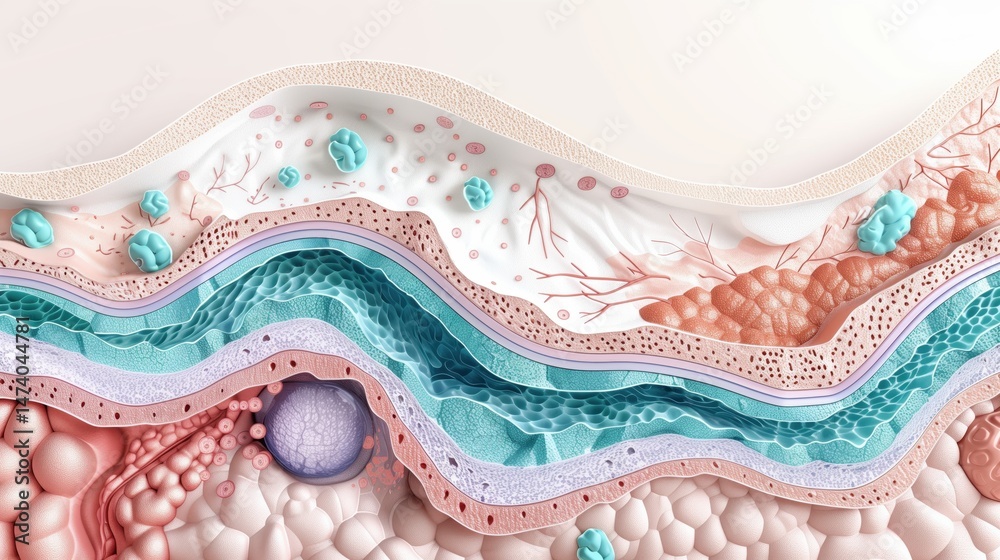 National Scleroderma Awareness Month. medical illustration showing ...