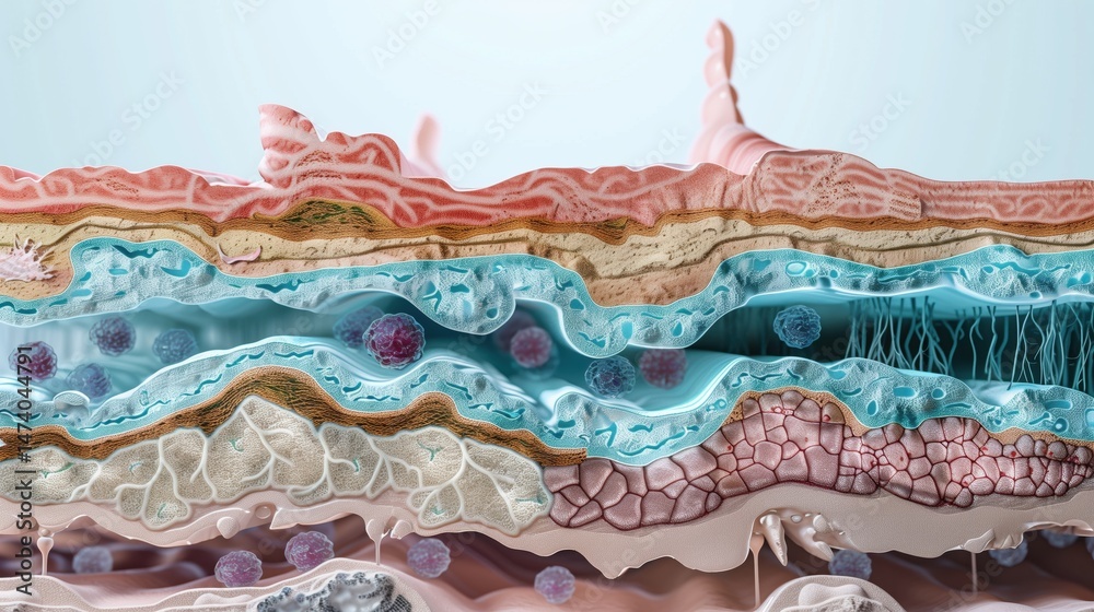 National Scleroderma Awareness Month. medical illustration showing ...