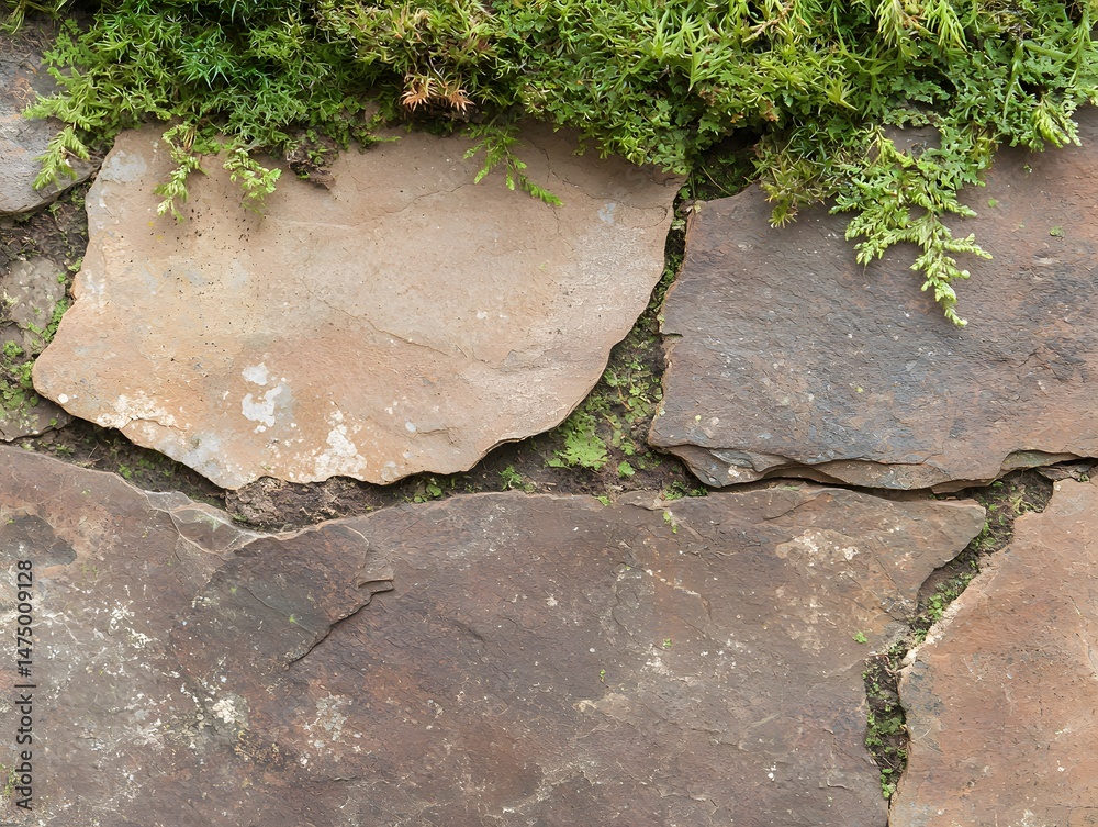 Detailed Closeup of Mossy Stone Texture with Light and Dark Patches ...