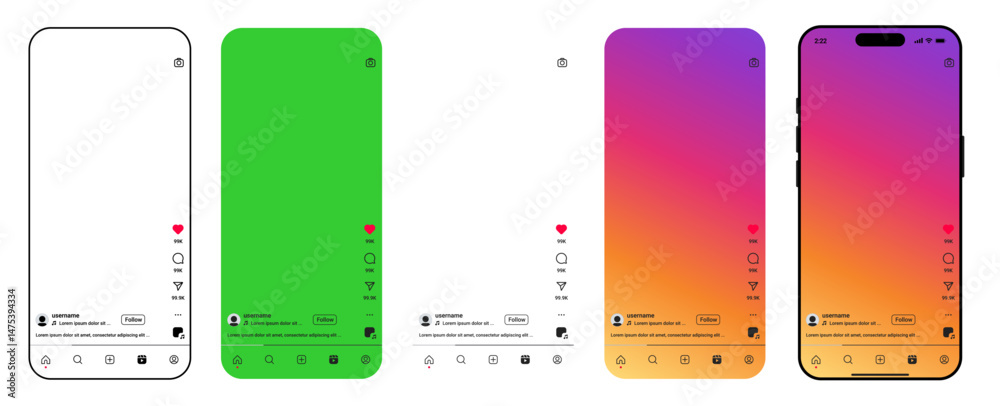 Instagram Reels mockup template with updated 2025 grid size. New ...