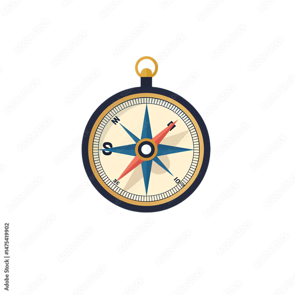 Navigation Compass Icon Stock Illustration | Adobe Stock
