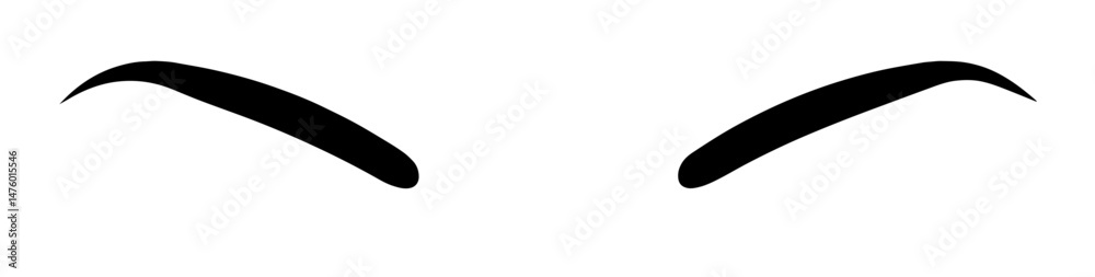 Symmetrical Arched Eyebrows. Facial Expression, Emotion. Makeup ...
