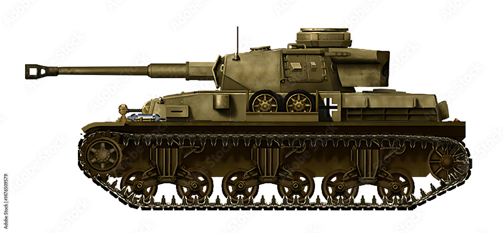 Alternative tank Panzer IV Ausf.G based on the chassis of the M4 ...