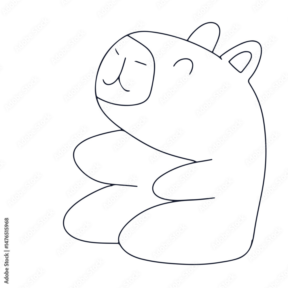 Kawaii capybaras cartoon collection. popular trend capybaras sticker ...